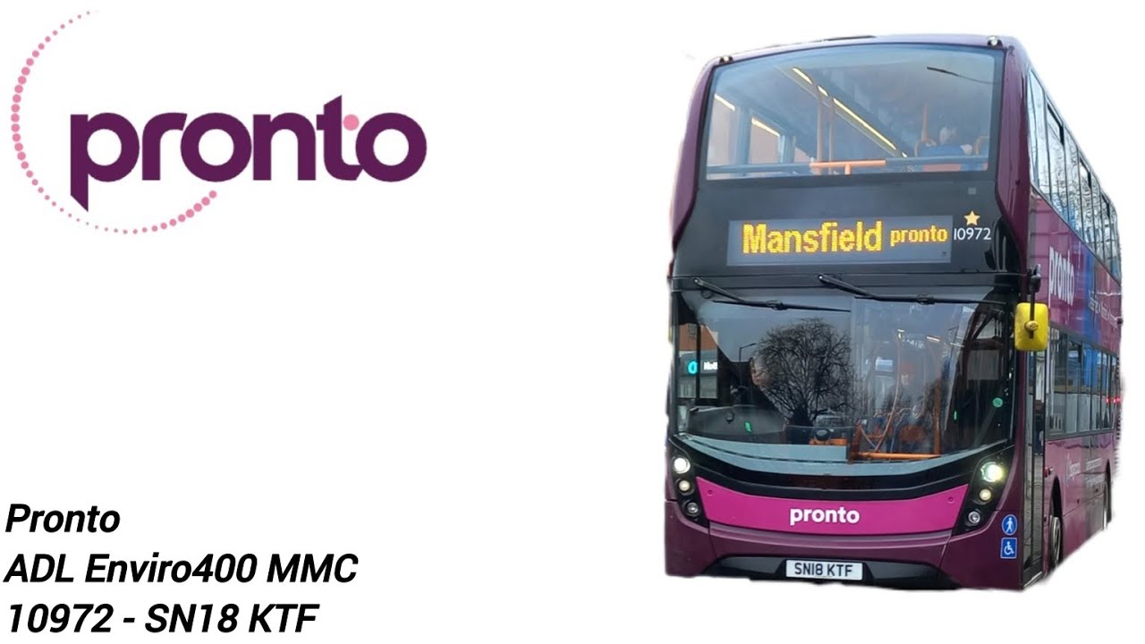 Stagecoach East Midlands 10972 - SN18 KTF | ADL E400 MMC | Pronto - YouTube