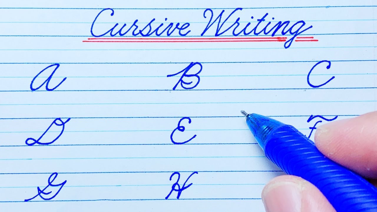 Cursive Writing A to Z | Cursive Writing ABCD | Cursive Letters ABCD ...