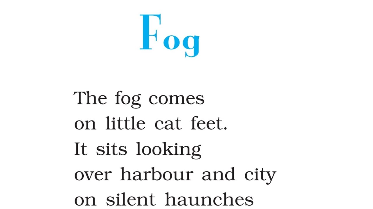 class-10 Fog line by line explanation in hindi||first flight,ncert,cbse ...