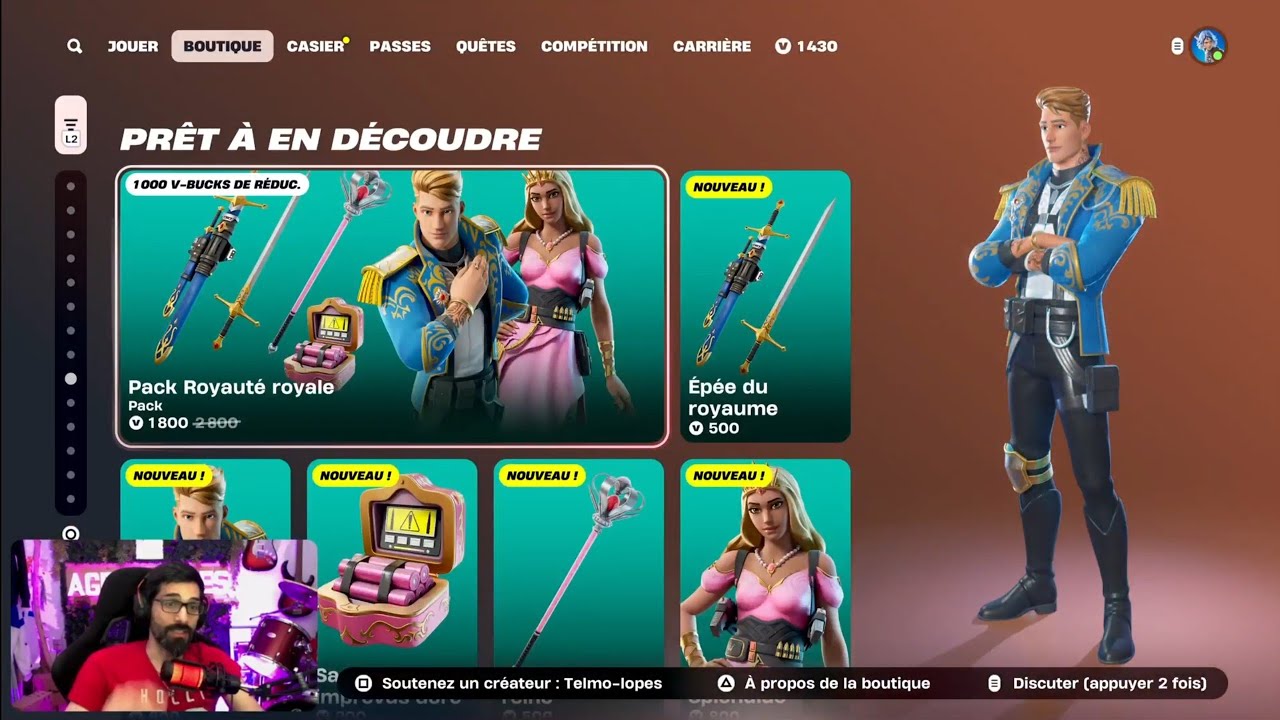 🔴 NOUVEAU PACK ROYAUTE ROYALE, Boutique FORTNITE du 12 juin, item shop ...