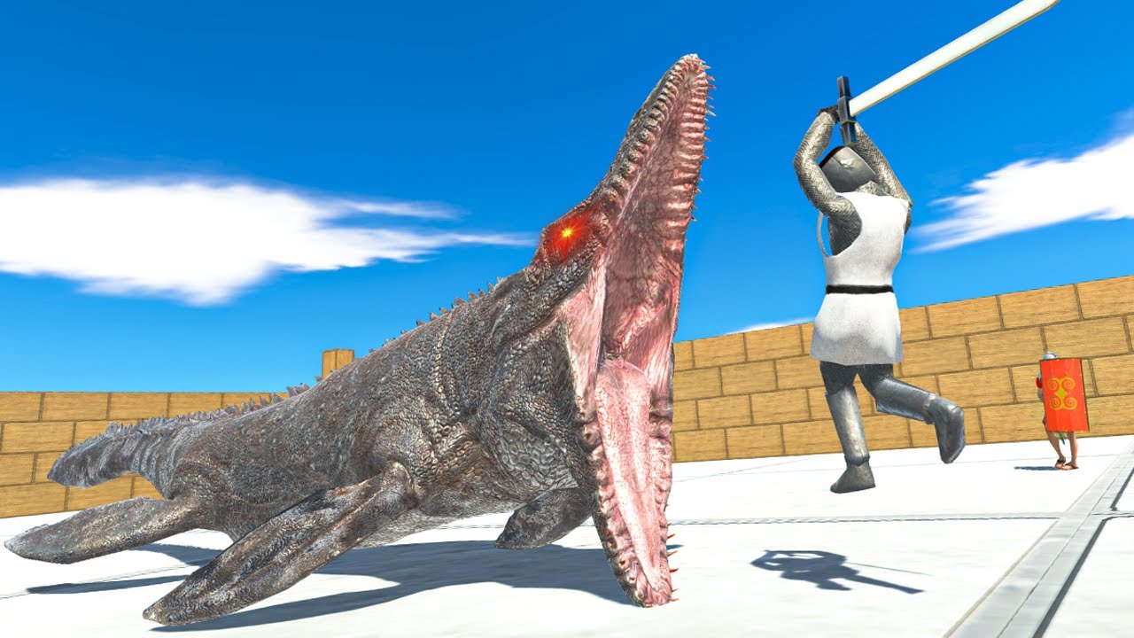 1v2 MOSASAURUS Vs ALL UNITS #01 ARBS Animal Revolt Battle Simulator ...