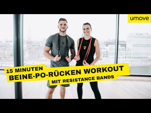 15 MINUTEN BEINE PO UND RÜCKEN WORKOUT | Mit Resistance Bands | umove