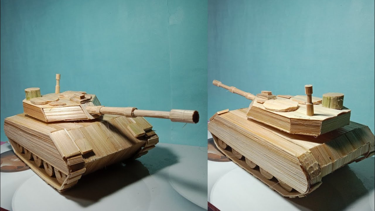 DIY/how to make mini army tank with bamboo/tank making/amazing bamboo ...