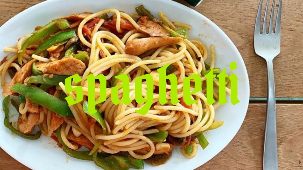 Tasty vegetables spaghetti. Spaghetti recipe by Cook with me. - YouTube