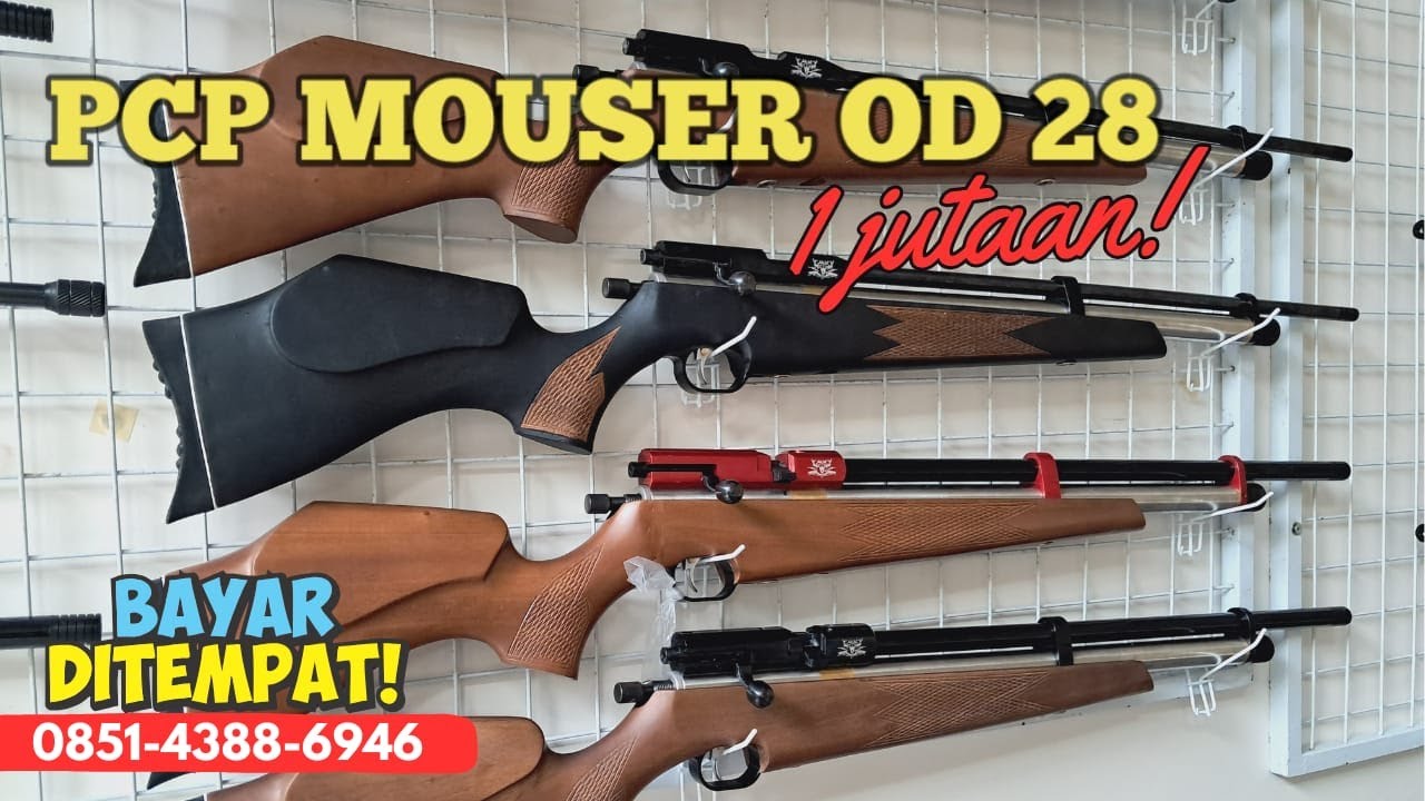 SENAPAN ANGIN PCP MOUSER OD 28 SINGLE SHOOT DAN MAGAZINE HARGA TERBARU ...