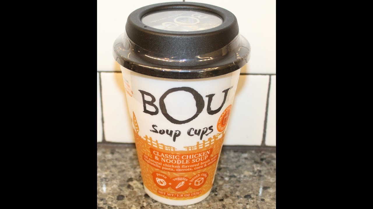 BOU Soup Cups: Classic Chicken & Noodle Soup Review - YouTube