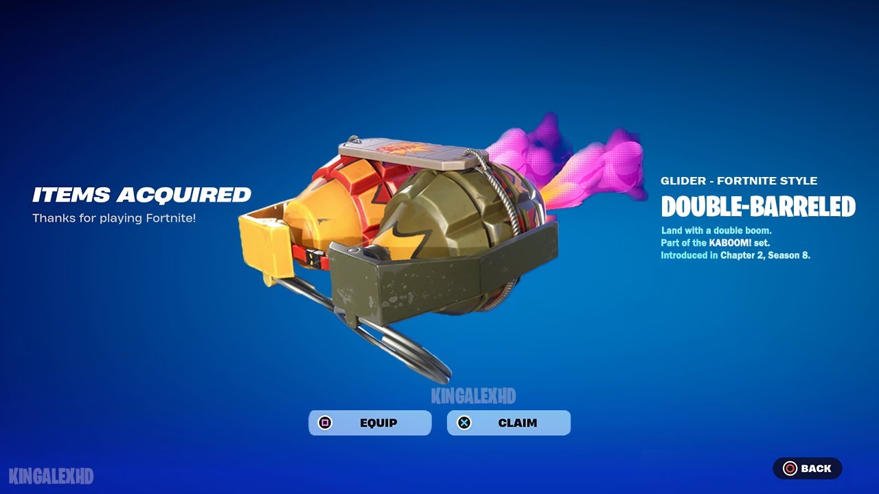 How To Get Double-Barreled Boom Ballasts Glider NOW FREE In Fortnite ...