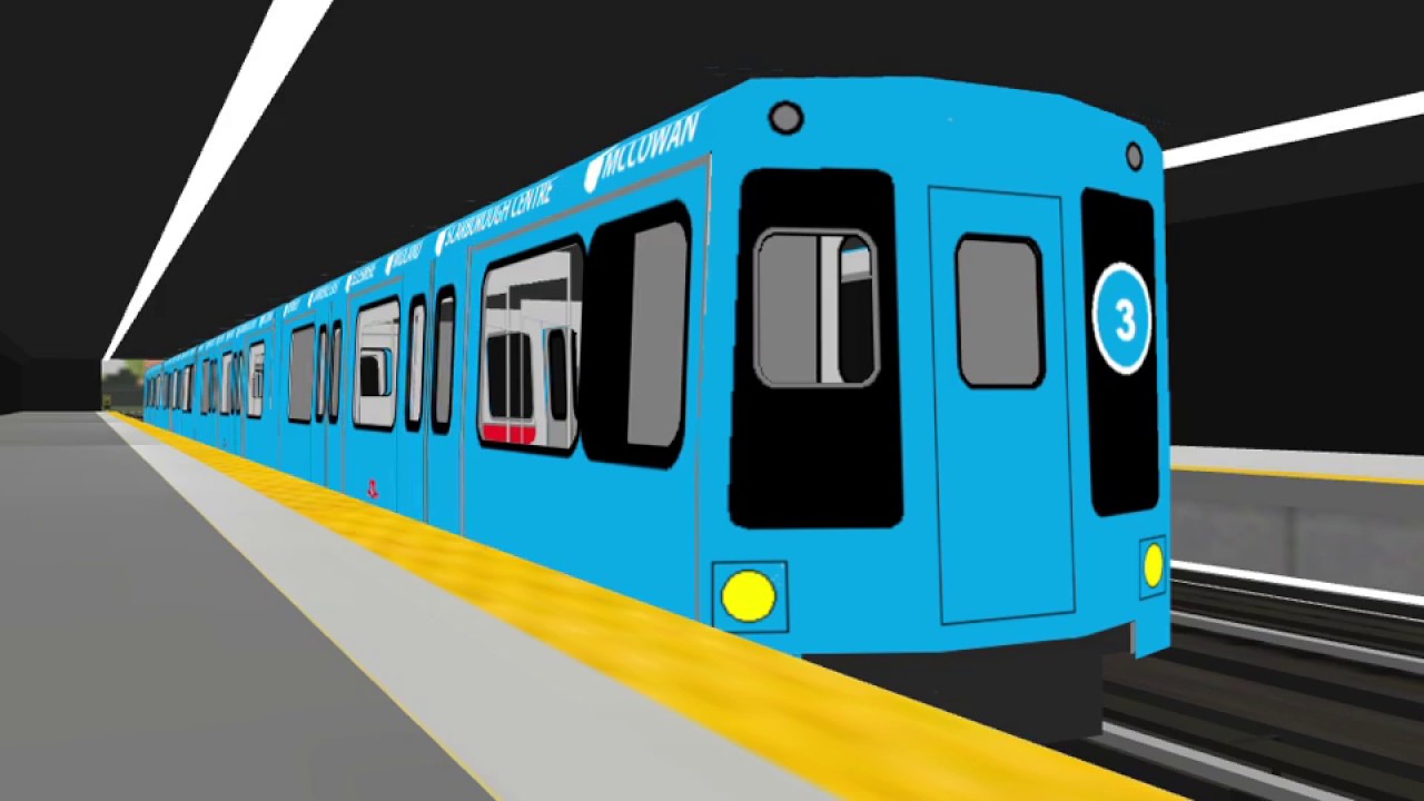 [OpenBVE] 4-car UTDC ICTS Mark I train leaving Lawrence East stn - YouTube