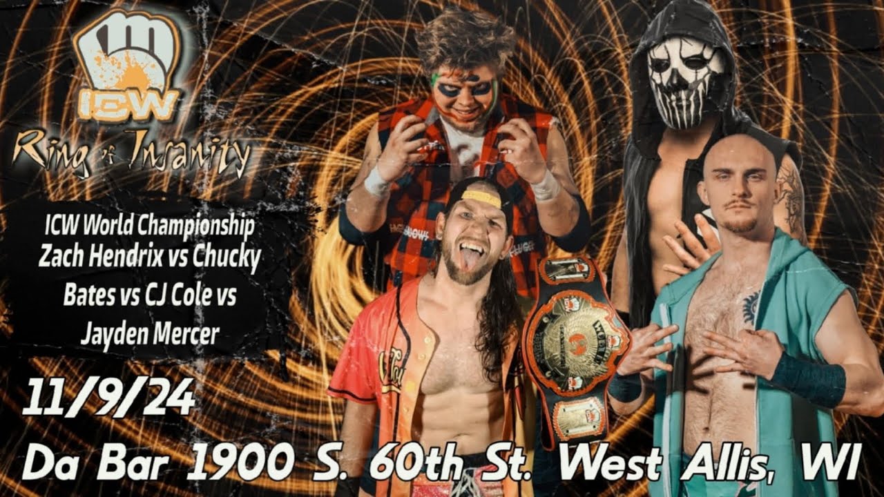 ICW World Title 4 Way: Hendrix vs Cole vs Bates vs Mercer - YouTube