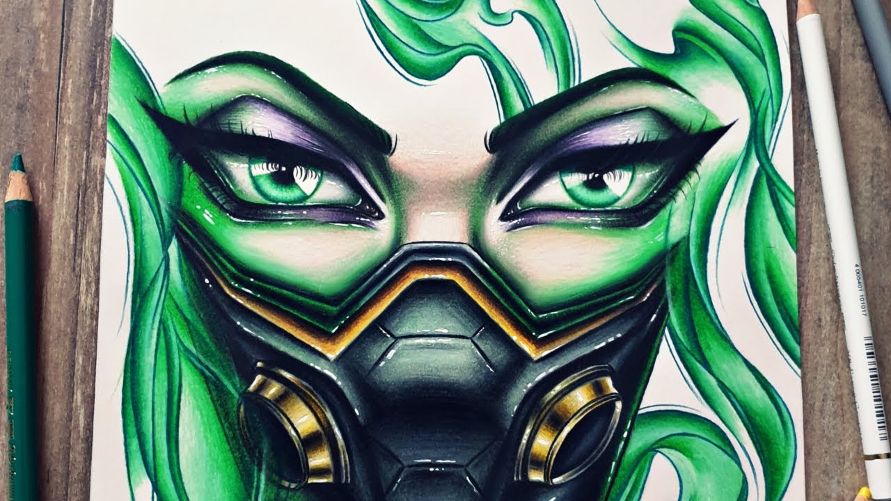 Drawing Viper from Valorant (Champ's Eyes Series) - YouTube