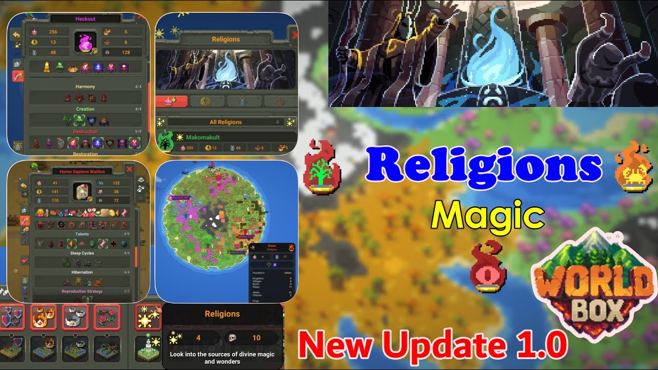 WorldBox SneakBox Update|| Religions, Magic Powers and more. - YouTube