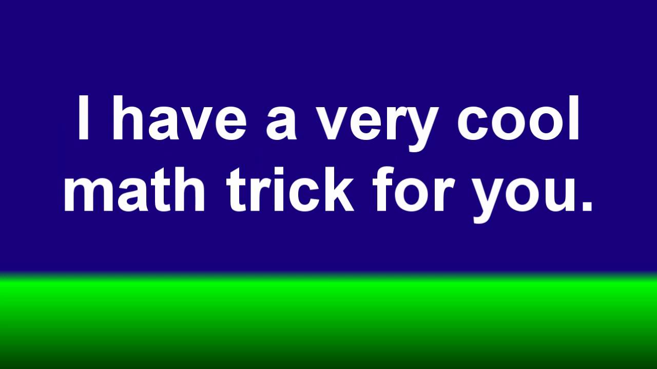 Cool Math Trick Addition - YouTube