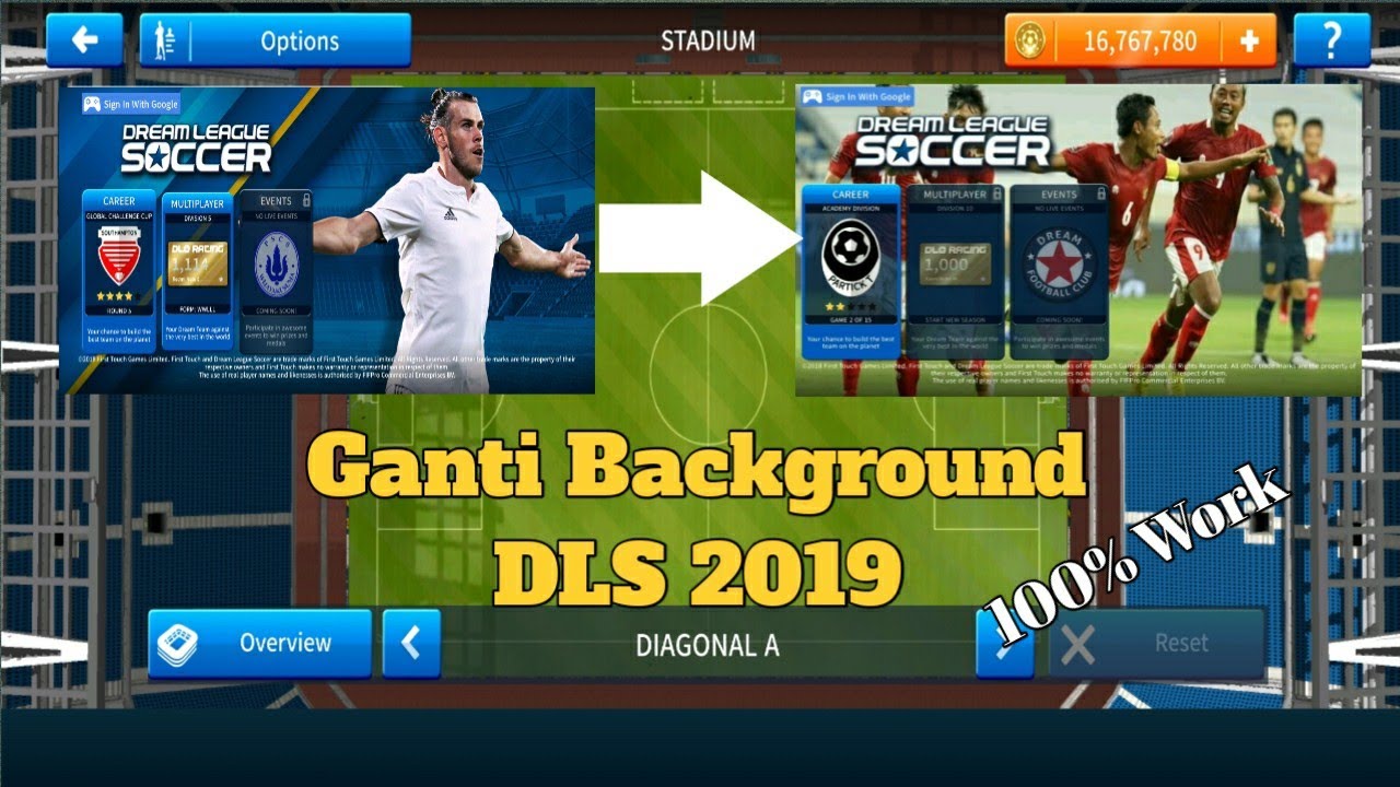 Cara ganti Background di dream league Soccer 2019 | Cara Ubah Tampilan ...