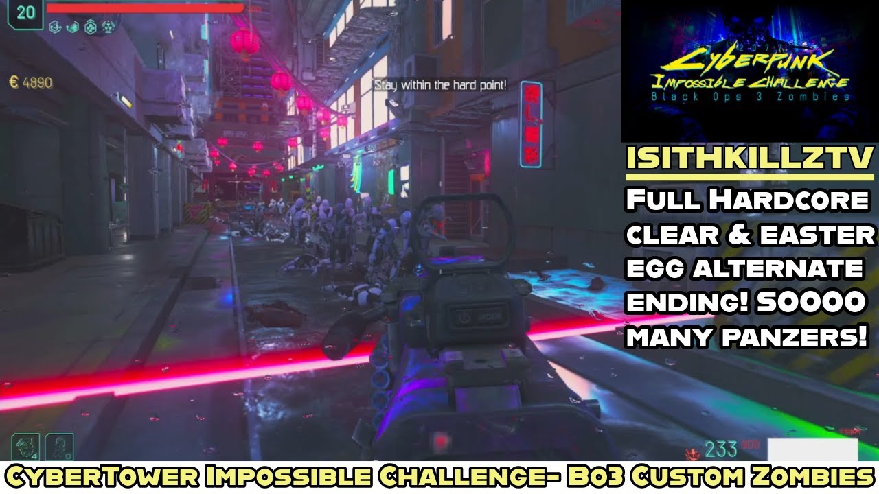 Solo CyberTower Impossible Challenge on Hardcore Full Easter Egg ...