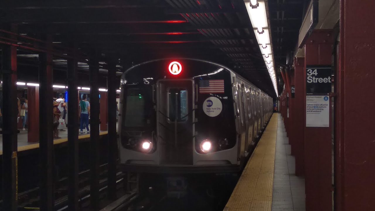 NYC Subway HD: Bombardier R179 A Express Trains @34th Street - Penn ...