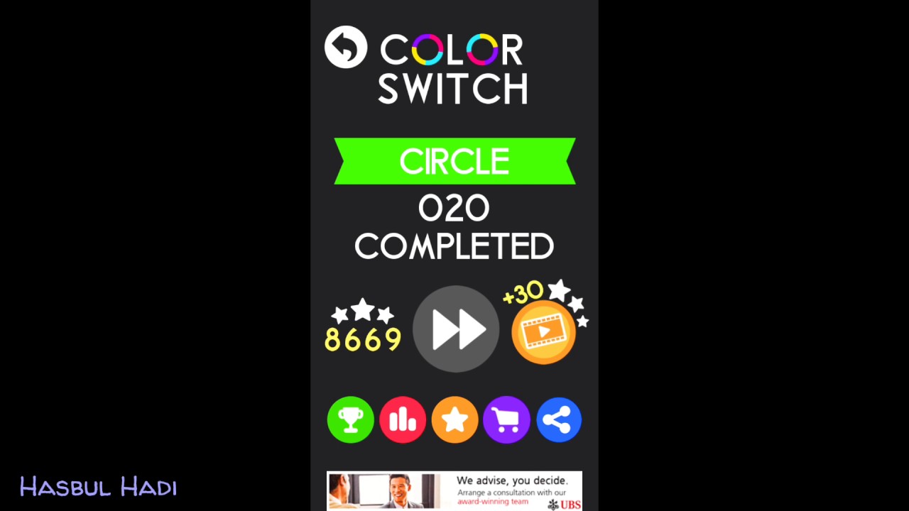 NEW Color Switch [ CIRCLE MODE ] Level: 1 - 30 Game Play - YouTube