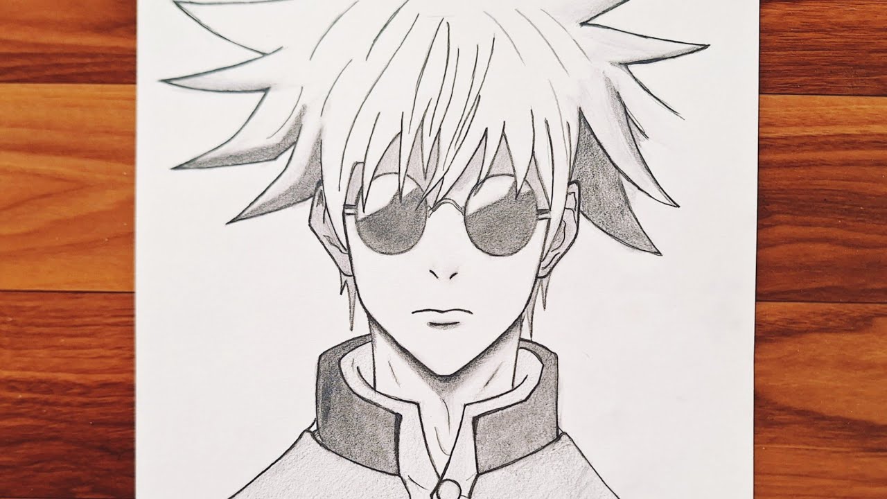 How to draw Gojo Satoru || Jujutsu Kaisen || Easy drawing tutorial ...