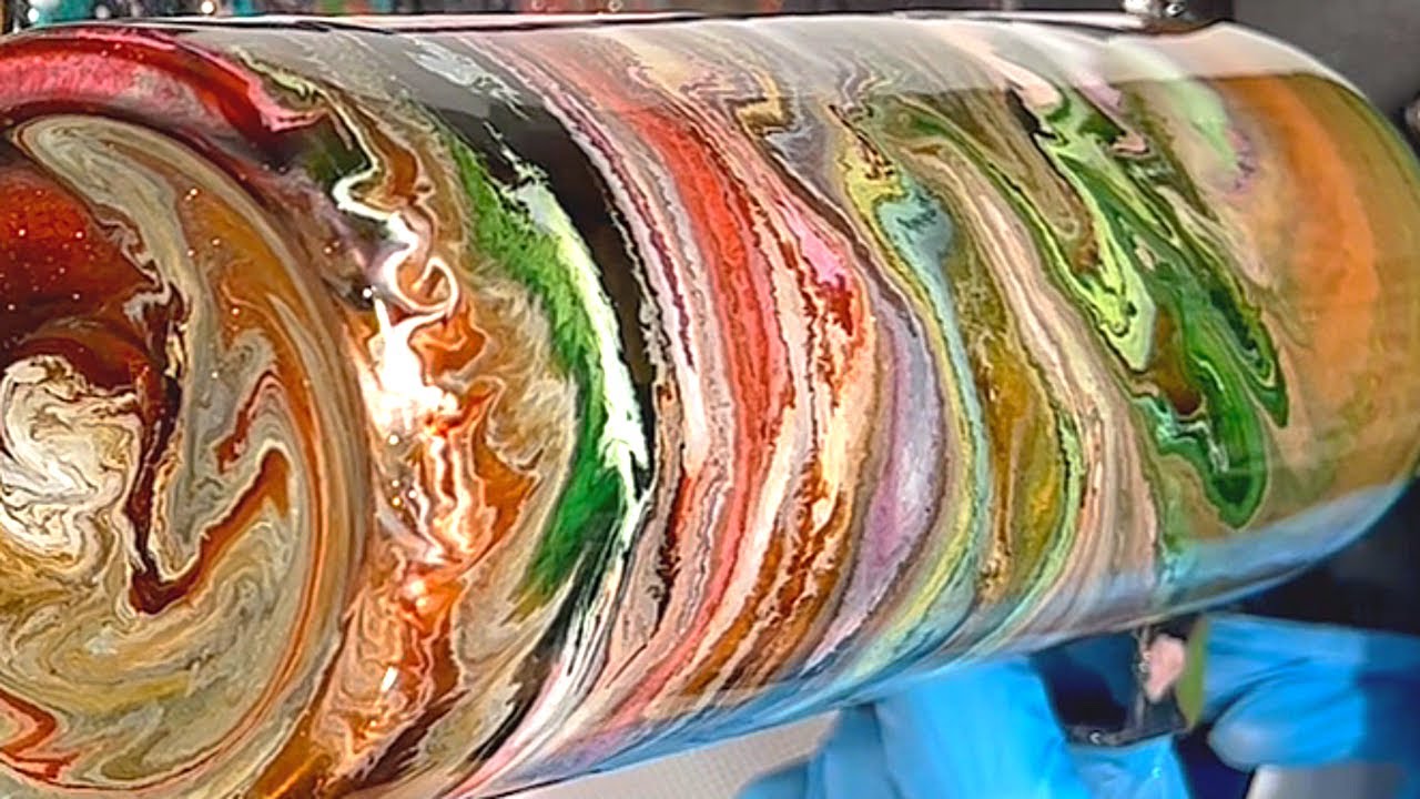 Alcohol Ink Pigments Swirl w/Twist & Fall Foliage Colors - YouTube