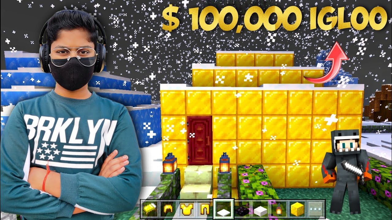 BEST $100,000 GOLDEN IGLOO FOR RICHEST PLAYERS IN MINECRAFT - YouTube