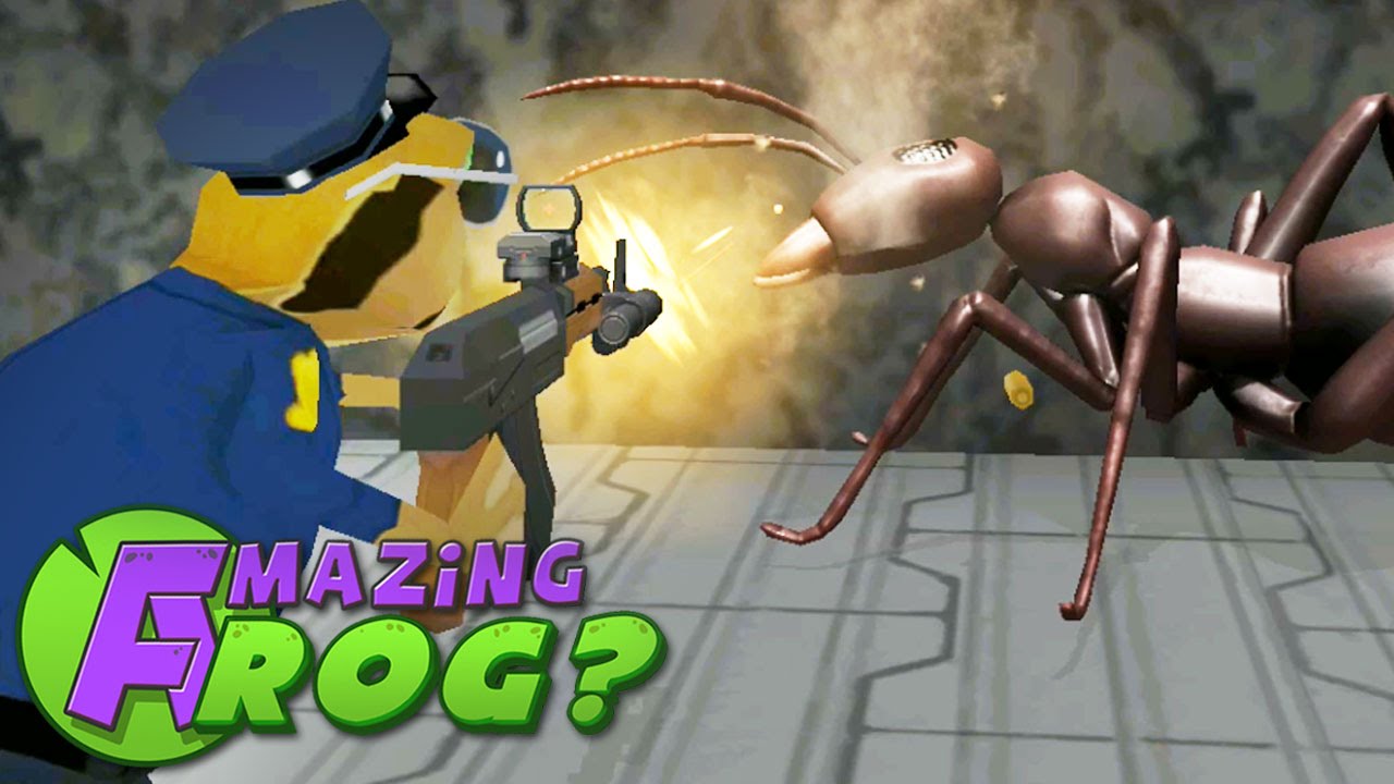 FROG POLICE VS GIANT ANTS - Amazing Frog - Part 41 - YouTube