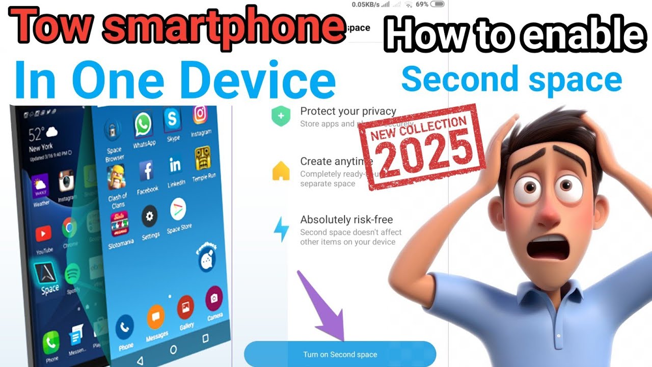How to Enable Second Space Feature on Your Phone? Tow smartphone in one ...