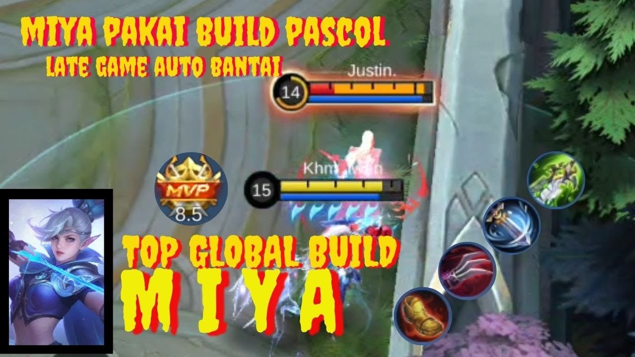 Best Build Miya Pascol, Damagenya Minta Ampun, Apalagi Late Game - YouTube