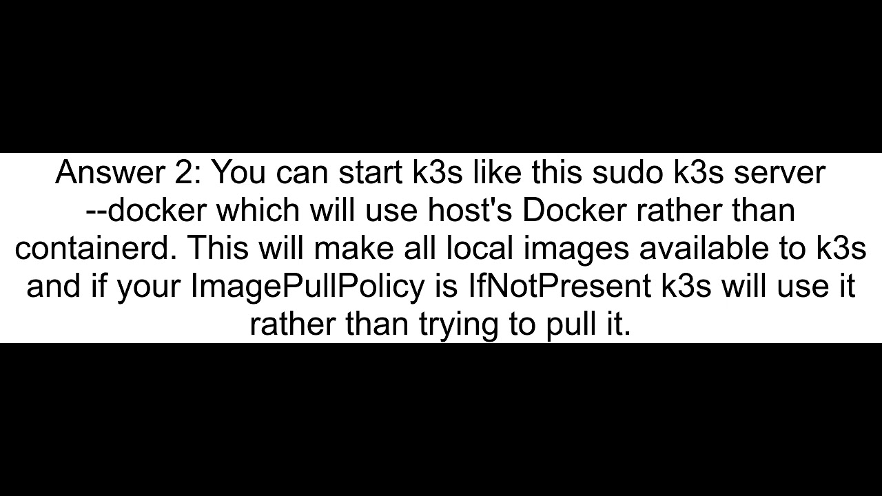 Access local docker images with k3s - YouTube