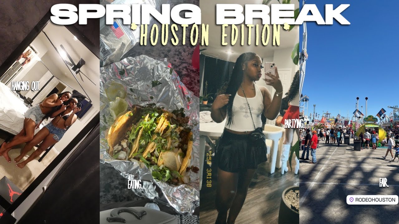 spring break vlog *houston edition* partying, the fair, hanging out ...