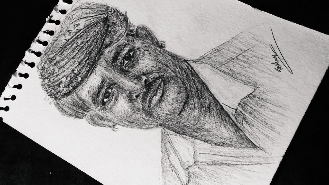 How to draw face from observation 🔥 Timelapse by Paint With Roshan ...