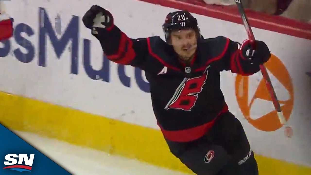 Hurricanes' Aho Breaks Loose, Stays Poised And Slots It Top Shelf - YouTube