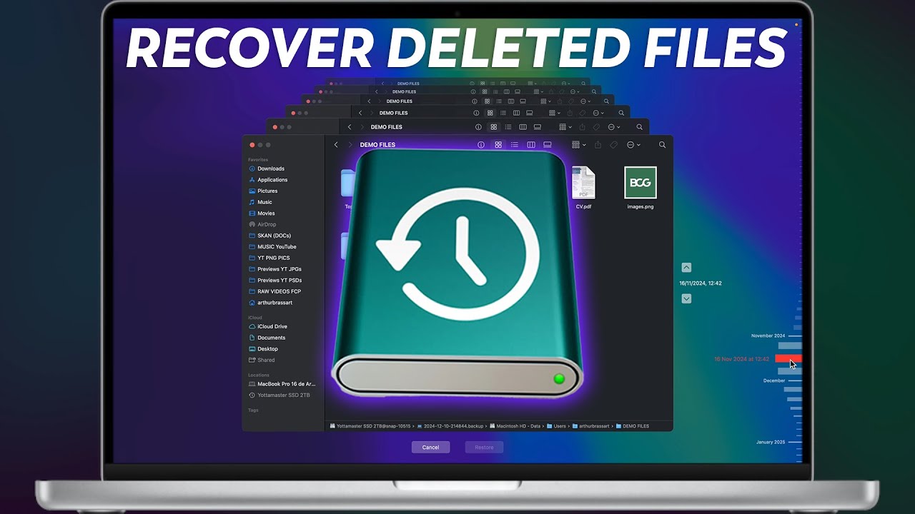 How to Recover Deleted Files on Mac using Time Machine - YouTube