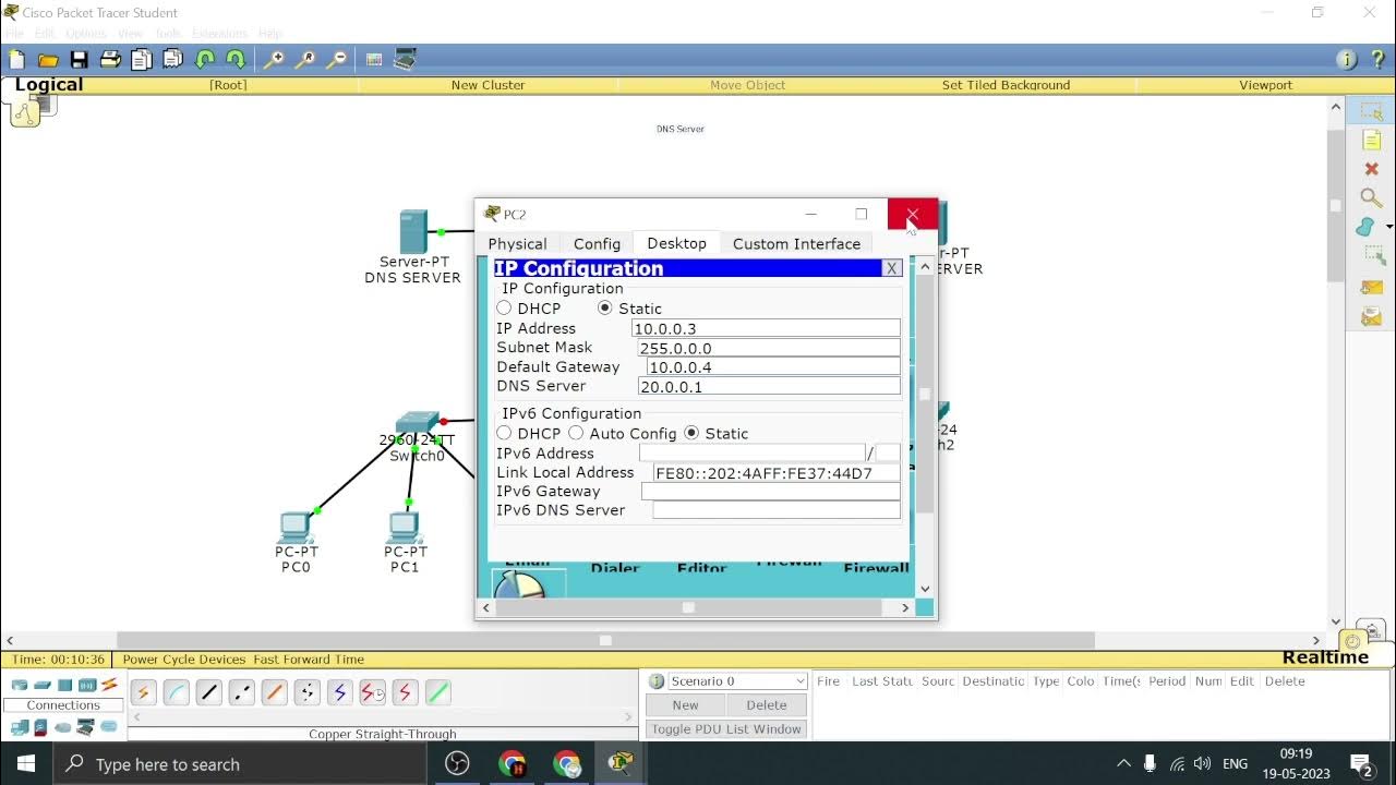 DNS and web Server connection in Cisco Packet Tracer | Student ...