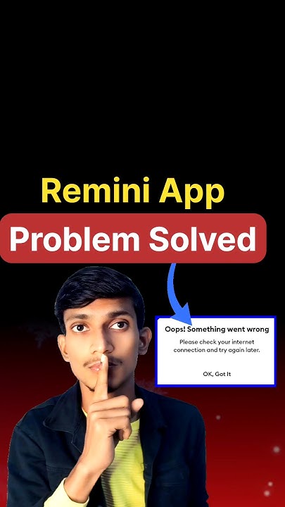 Remini Please Check Your Internet Connection | How To Fix Remini Oops Something Went Wrong ...