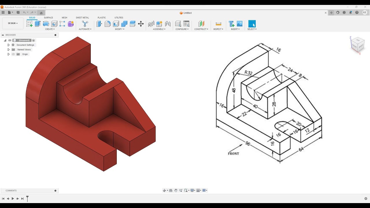Fusion360 Part Modeling Tutorial 69 Design 3dmodeling Modelingtutorial Engineeringfusion360