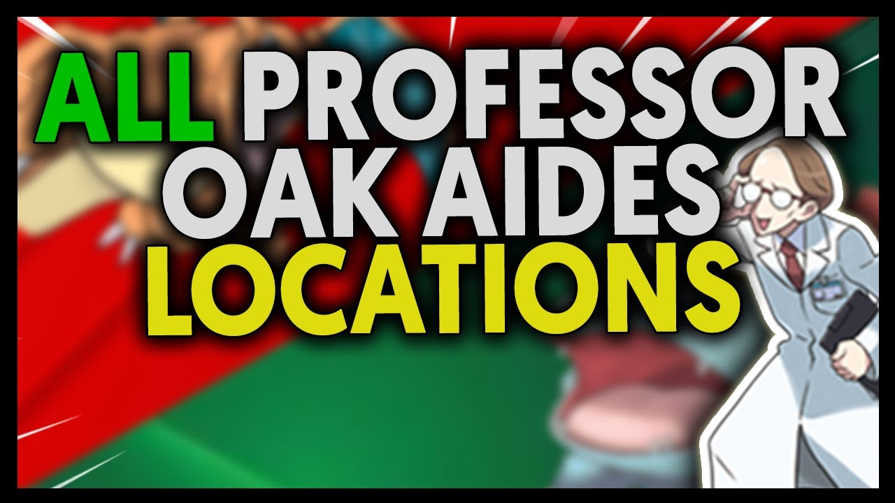 ALL PROFESSOR OAK AIDES LOCATIONS ON POKEMON FIRE RED AND LEAF GREEN - YouTube