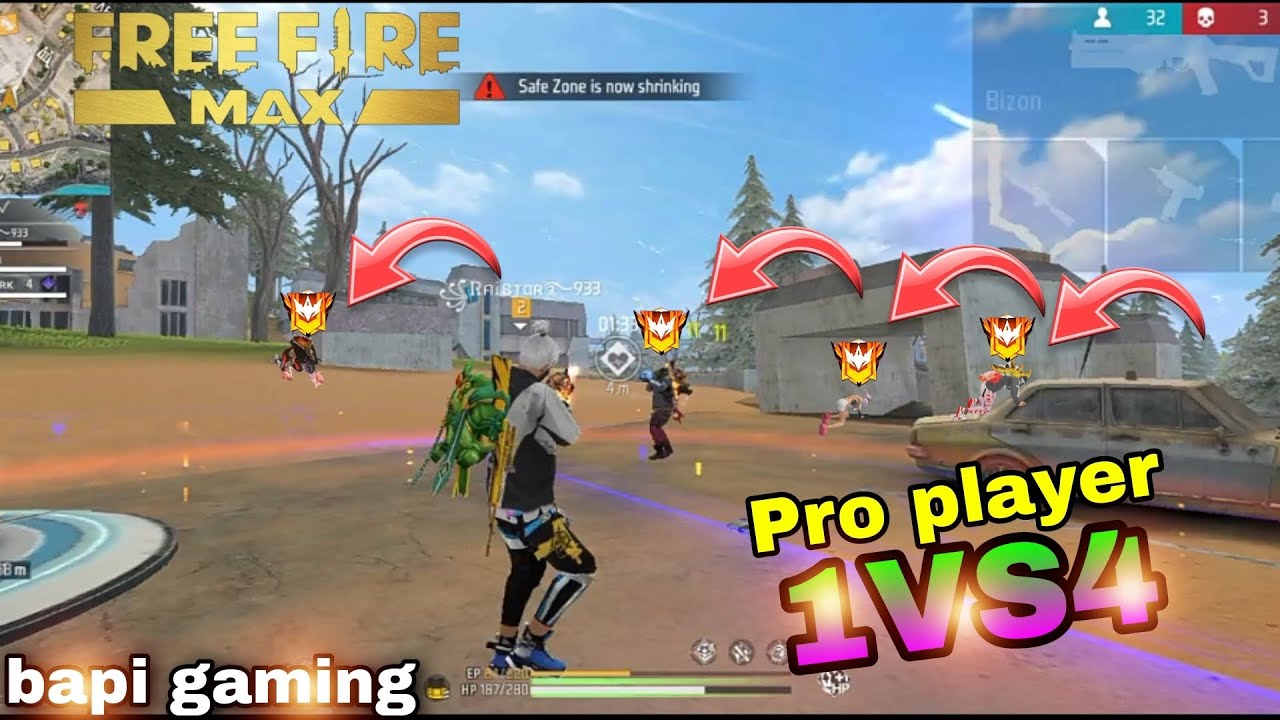 BR Ranked Pro lobby 1VS4 Game Play🔥 garena free fire🔥#totalgaming # ...