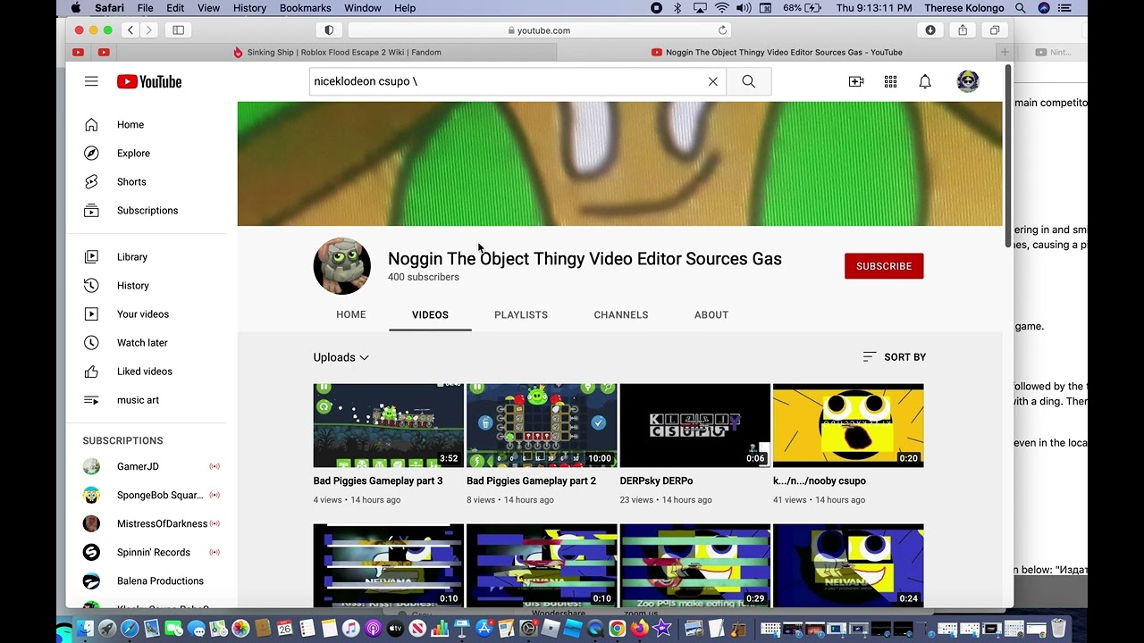 bruh Noggin The Object Thingy Video Editor Sources Gas how - YouTube
