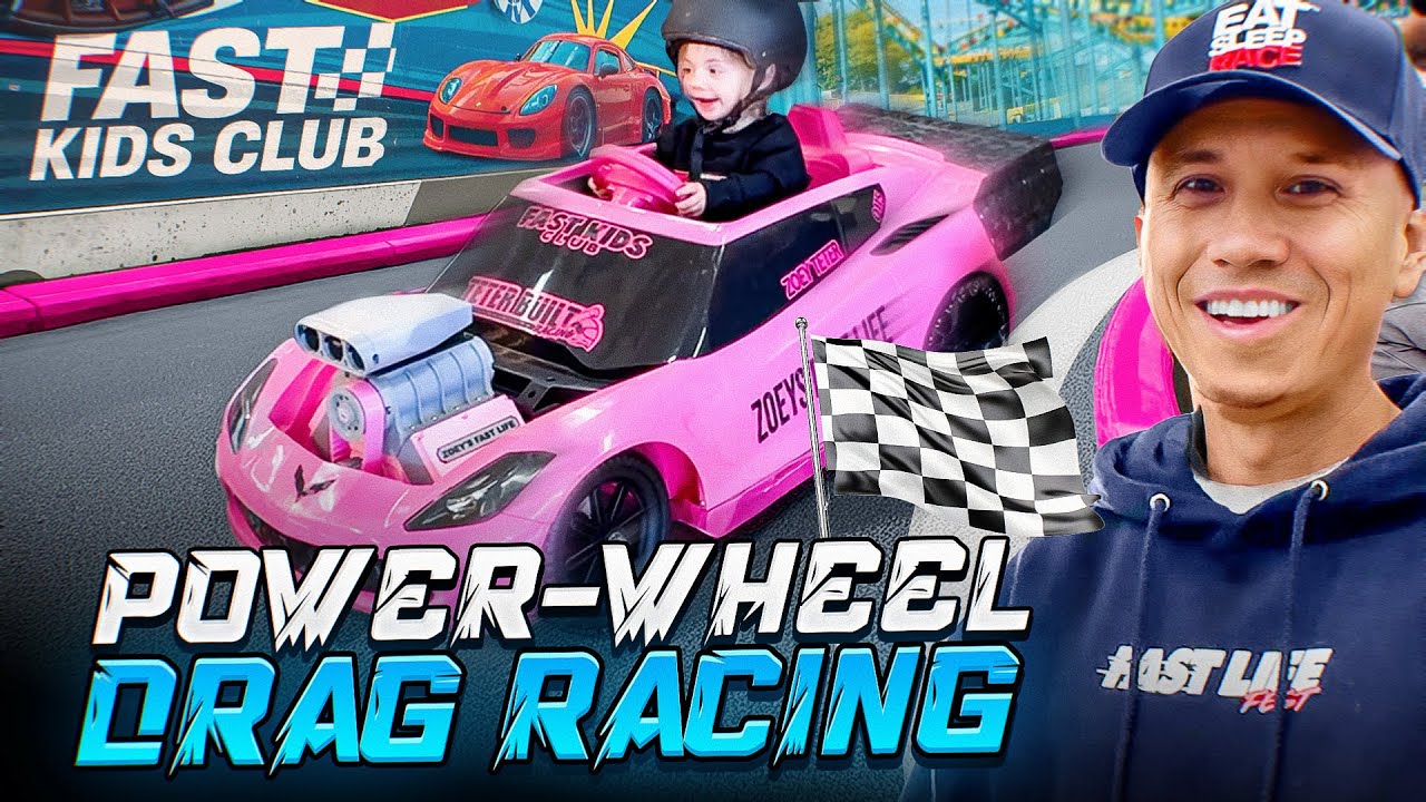 Kids Indoor Power-Wheel Drag Racing Vlog - YouTube