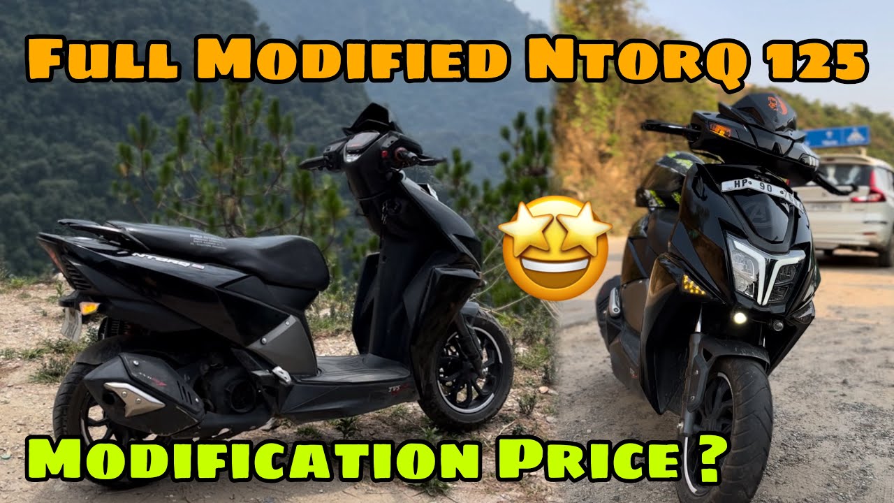 NTORQ 125 Full Modifications Review 🤩 Total Modifications Price ...