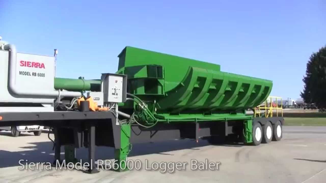 15996 Sierra Model RB6000 Logger Baler - YouTube