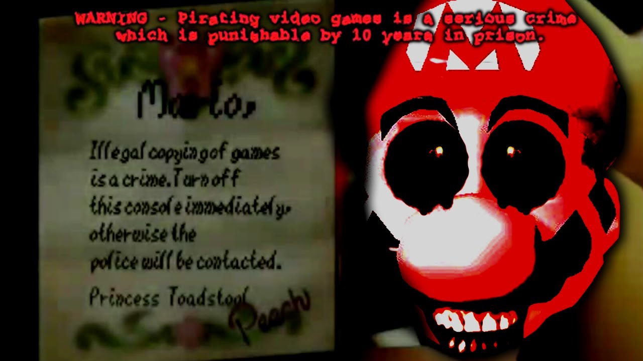 THE SCARIEST ANTI PIRACY SCREENS in SUPER MARIO 64 (PIRACY IS NO PARTY ...