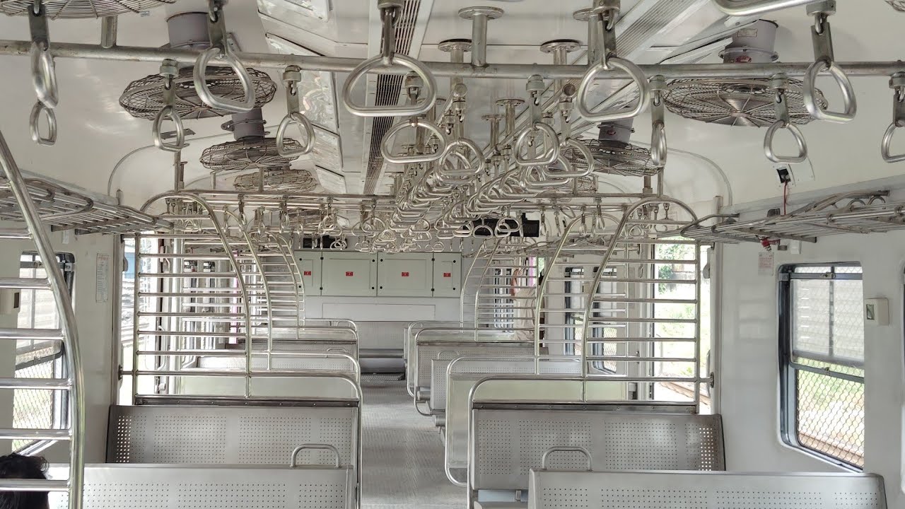 Inside View of Delhi Local EMU Train | Announcement & Track Sound ...