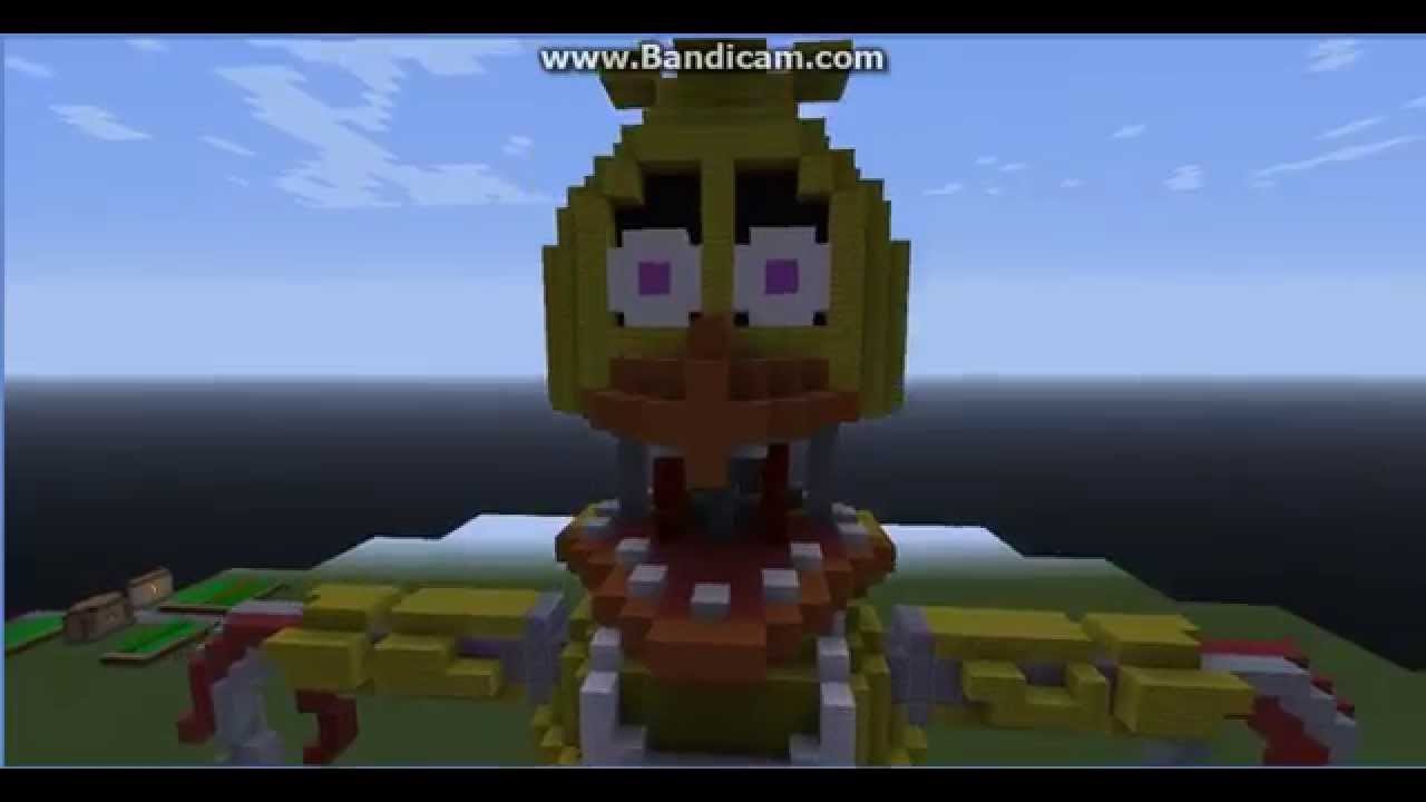 Withered Chica Plushtrap Fnaf 2 Minecraft review - YouTube