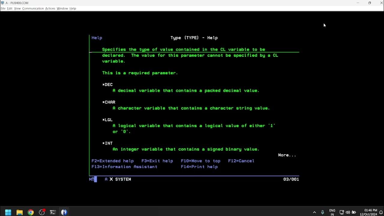 AS400 (IBM i) - CL Program Syntax and Structure Overview - YouTube
