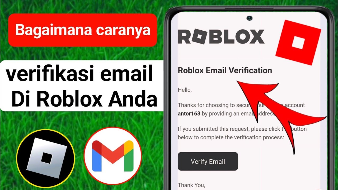 Cara Memverifikasi Email Anda Di Roblox (2024) | Verifikasi Akun Roblox ...