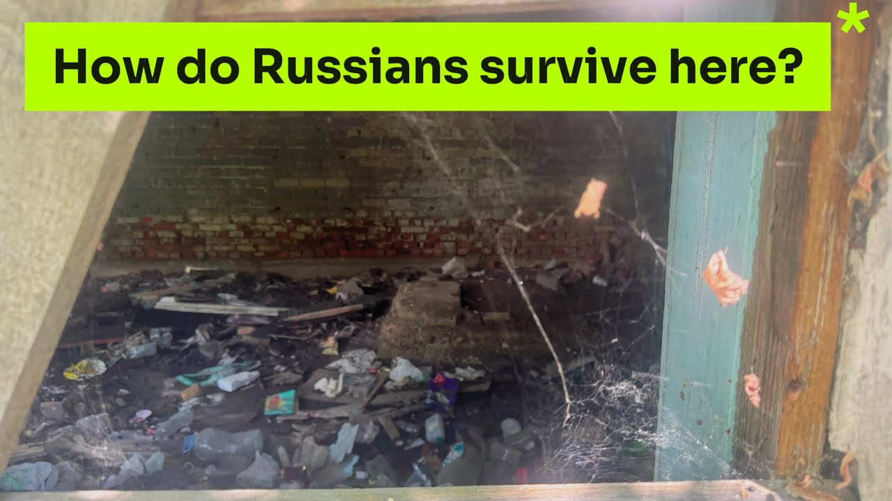 GARBAGE AND POOR SOVIET BUILDINGS NEAR RUSSIAN RIVER IN A TERRIBLE ...