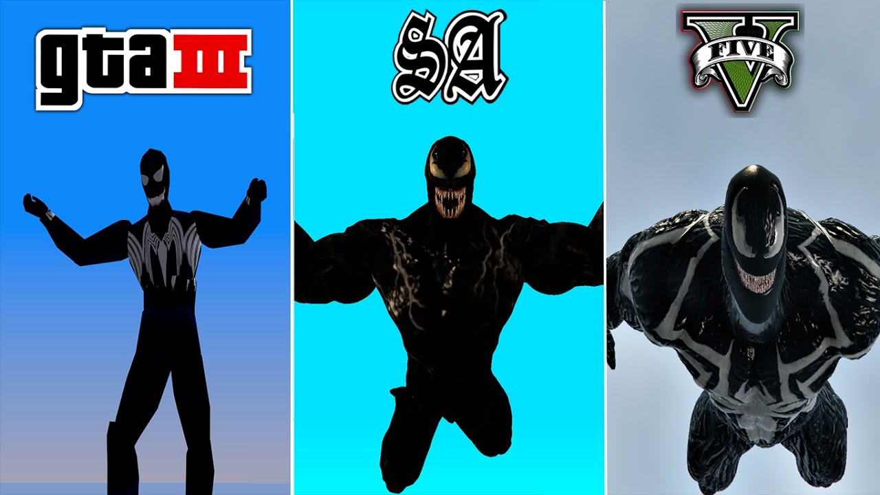 Venom Falling from Space in GTA Games - YouTube