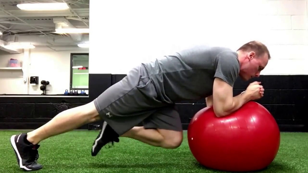 Stability Ball Mountain Climbers - YouTube