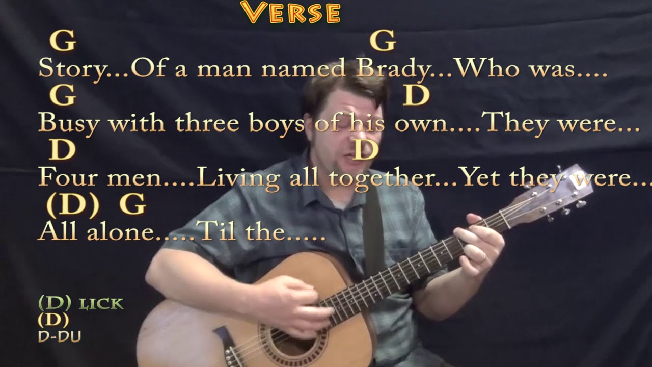 The Brady Bunch (TV Theme) Strum Guitar Cover Lesson in G with Chords ...