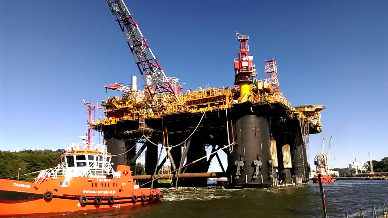 Platforma FPF-1 Gdańsk wodowanie - YouTube